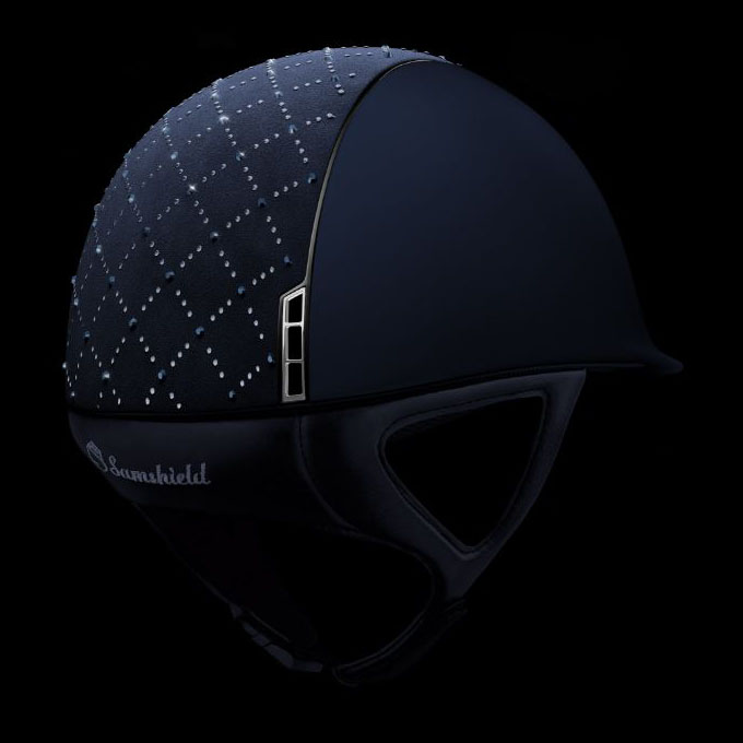 Samshield Shadowmatt Helmet - Lozenge Swarovski - Royal Equestrian