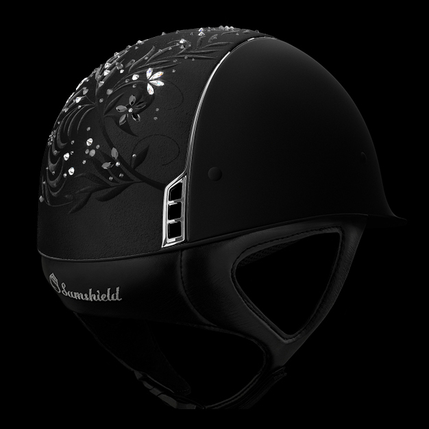 Samshield Miss Shield Shadowmatt Helmet - Flower Jewelry - Royal Equestrian