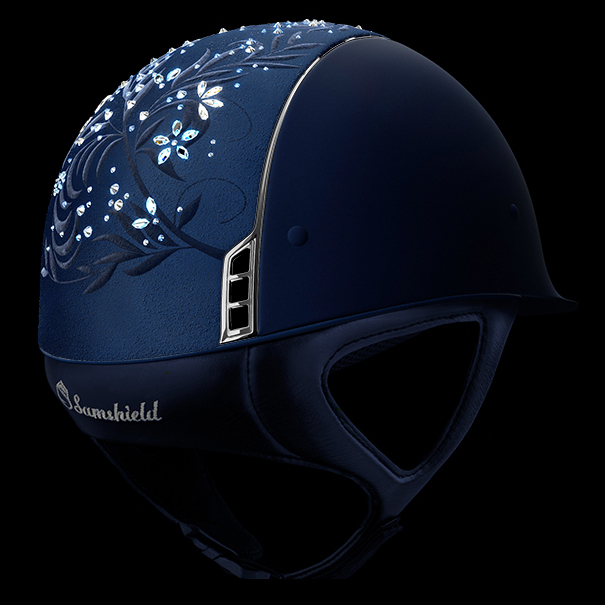 Samshield Miss Shield Shadowmatt Helmet - Flower Jewelry - Royal Equestrian