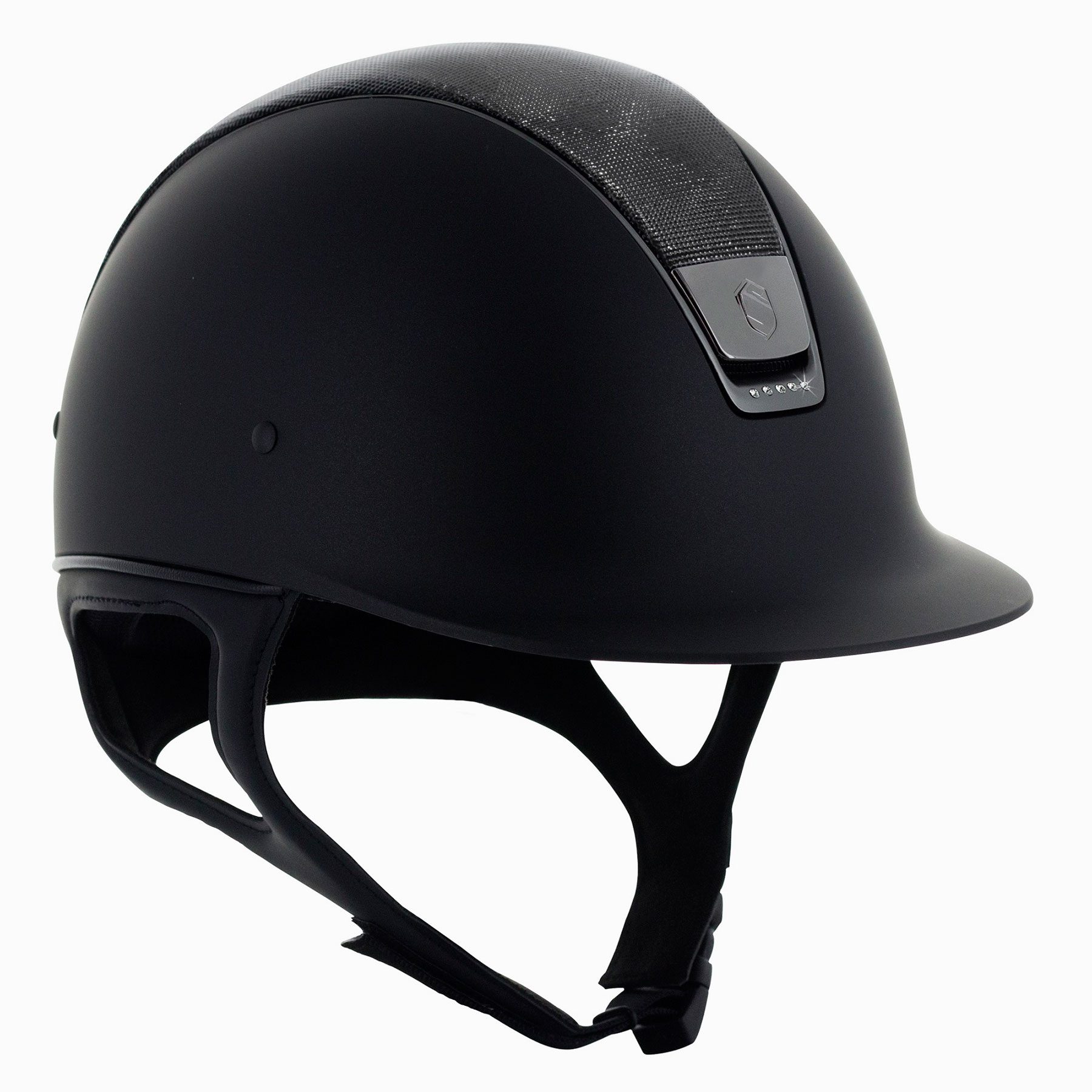 Samshield Shadowmatt Helmet - Shimmer Top - 5 Swarovski - Royal Equestrian