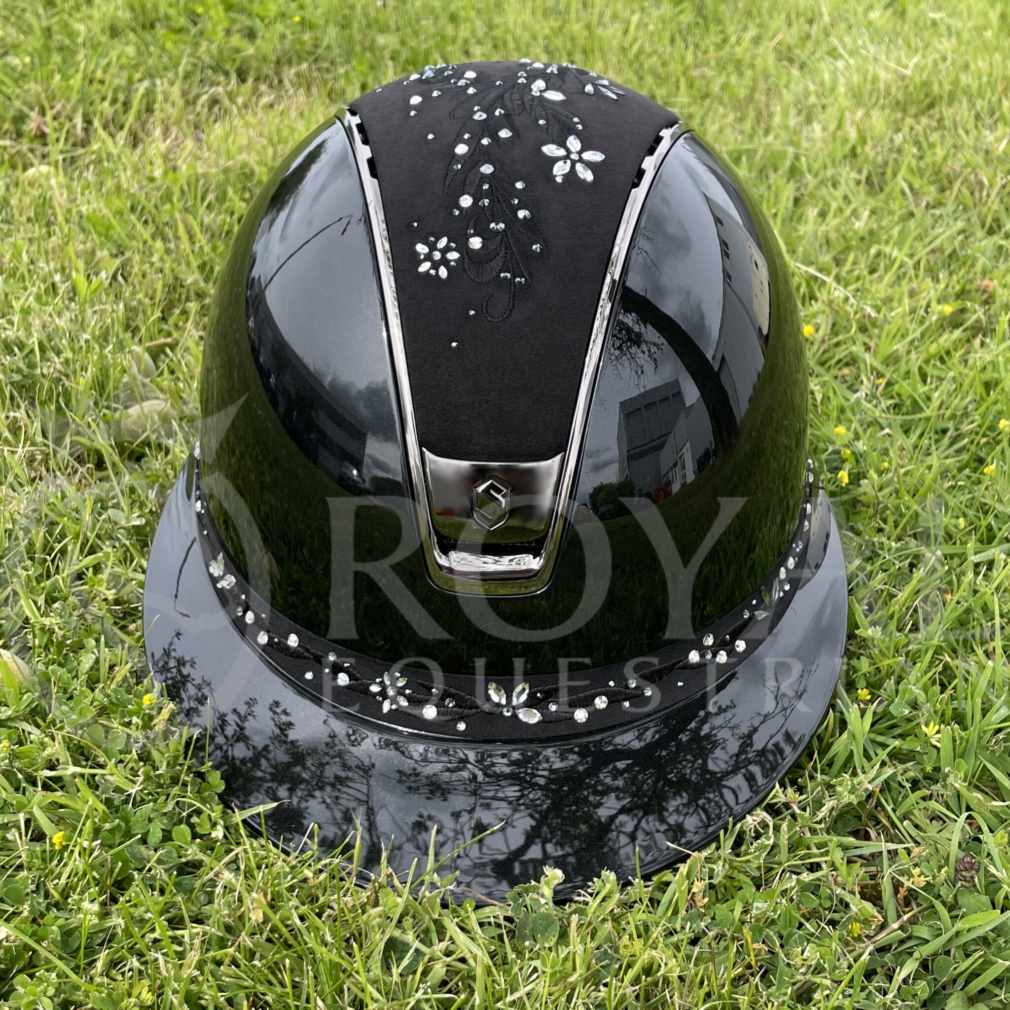 Samshield 2.0 Miss Shield Shadow Glossy Helmet - Flower Jewelry - Royal ...