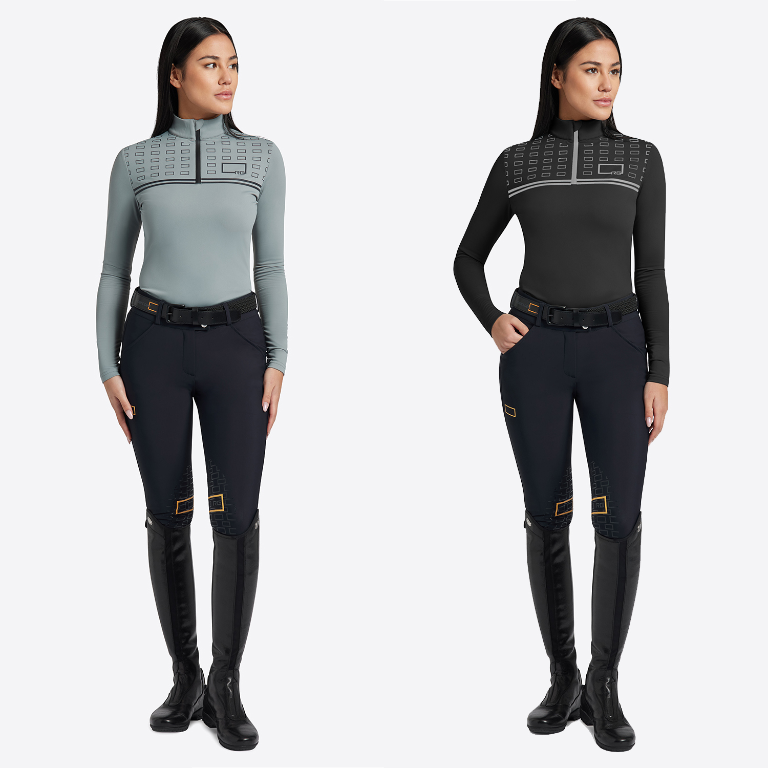 RG Jersey Fleece Quarter Zip Training Shirt - Royal Equestrian