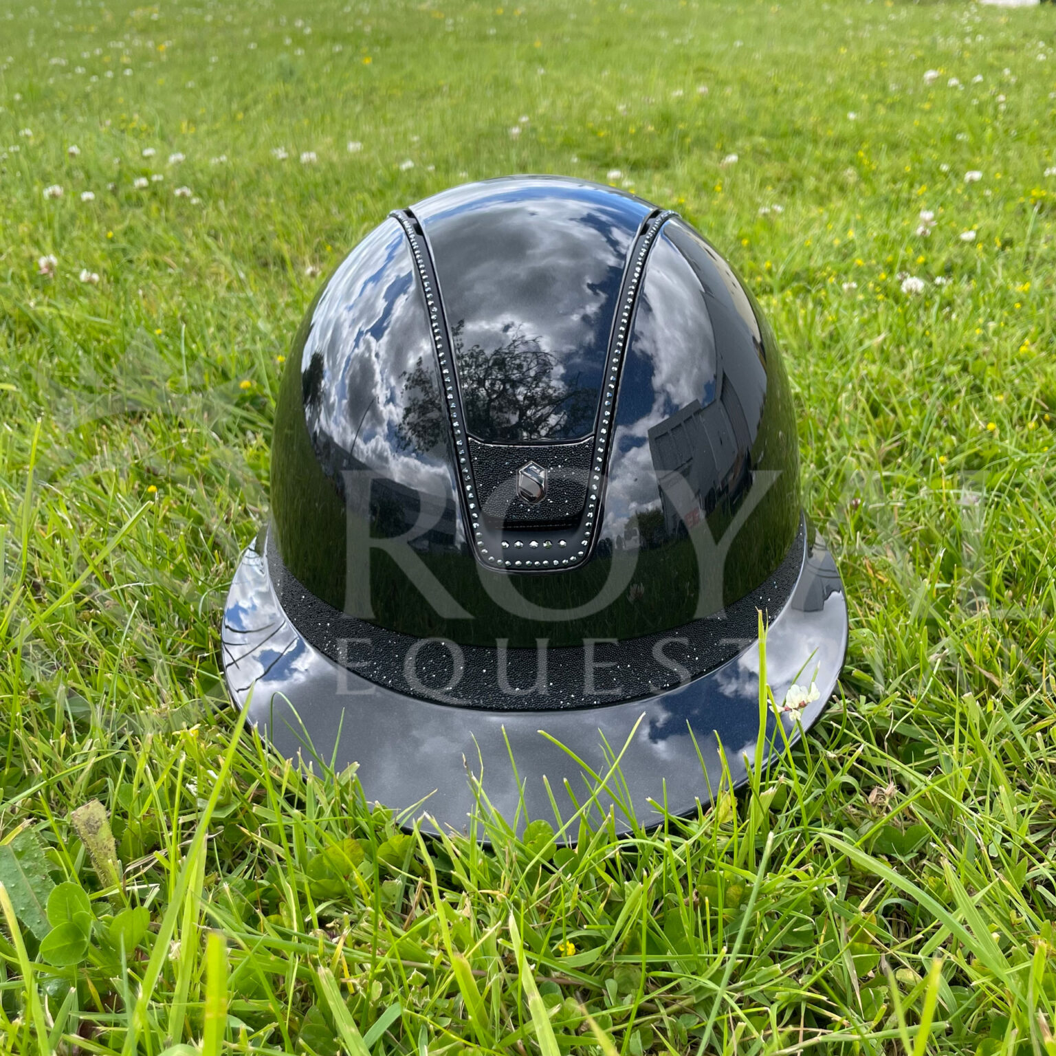 Samshield 2.0 Miss Shield Glossy Helmet - Crystal Fabric Frontal Band ...