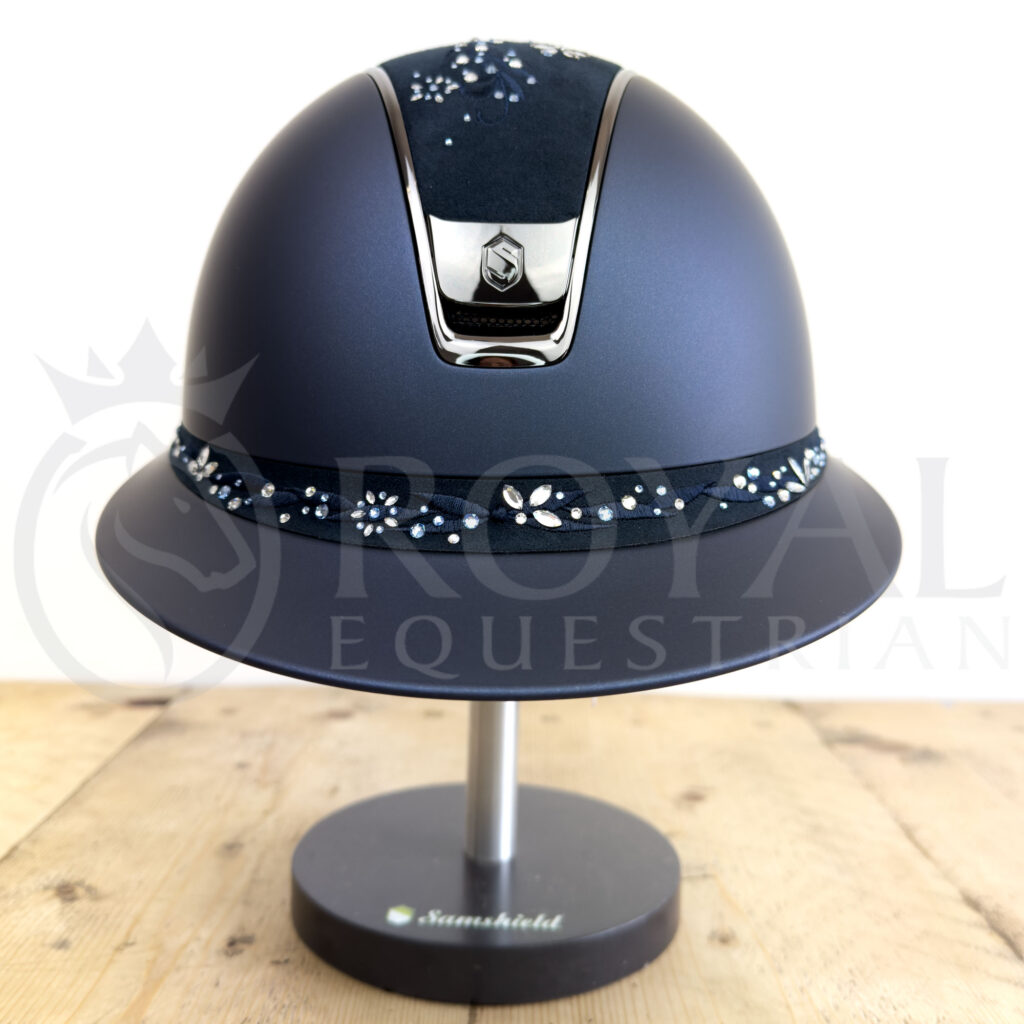 Samshield 2.0 Miss Shield Shadowmatt Helmet - Flower Jewelry - Royal ...