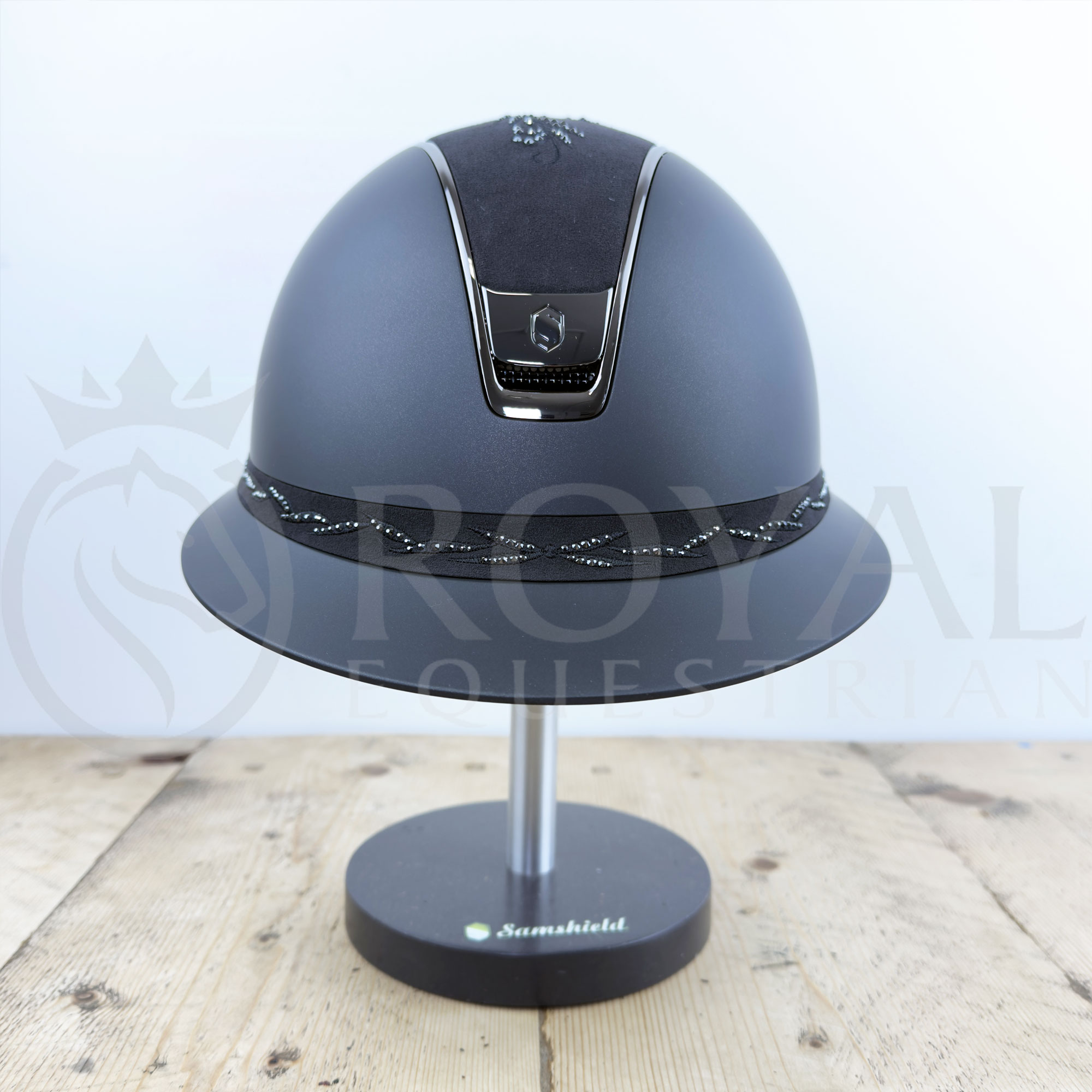 Samshield 2.0 Miss Shield Shadowmatt Helmet - Flower Swarovski - Royal ...